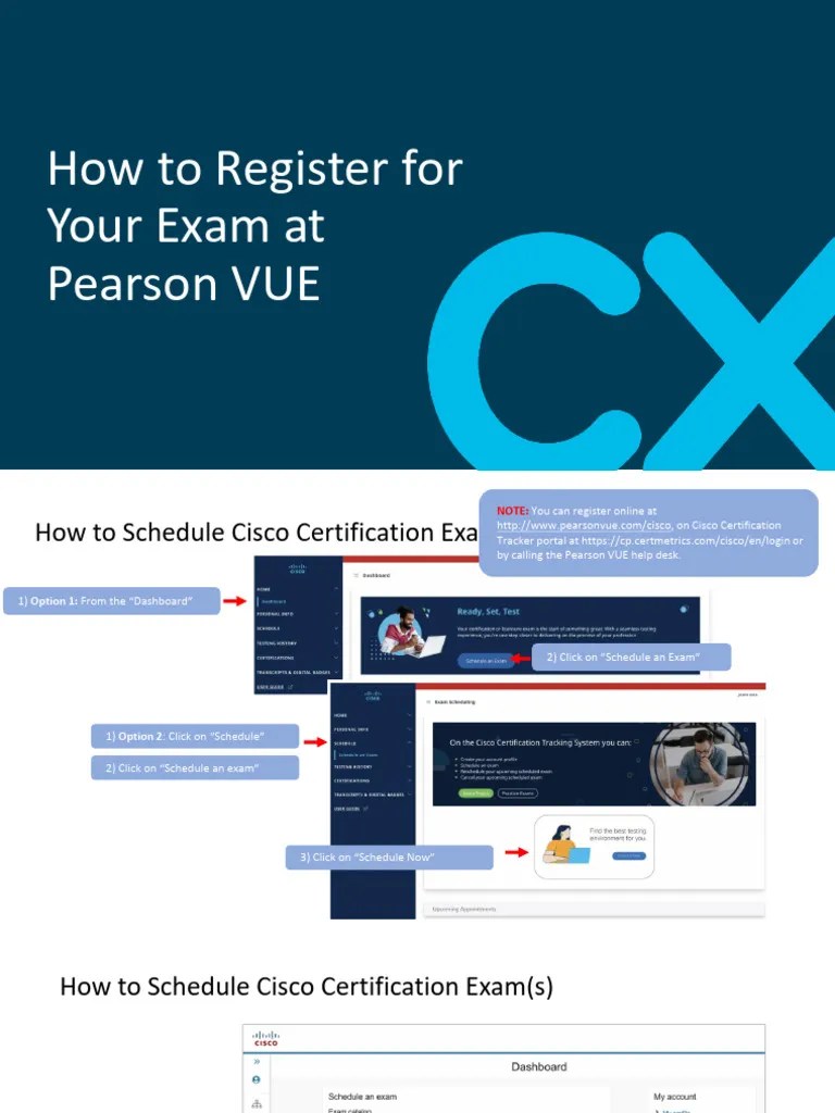 Registering For Cisco Exams At Pearson Vue Pdf Qualifications