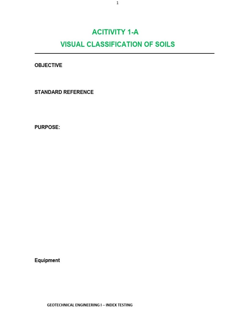 Visual Soil Classification Techniques Pdf Clay Silt