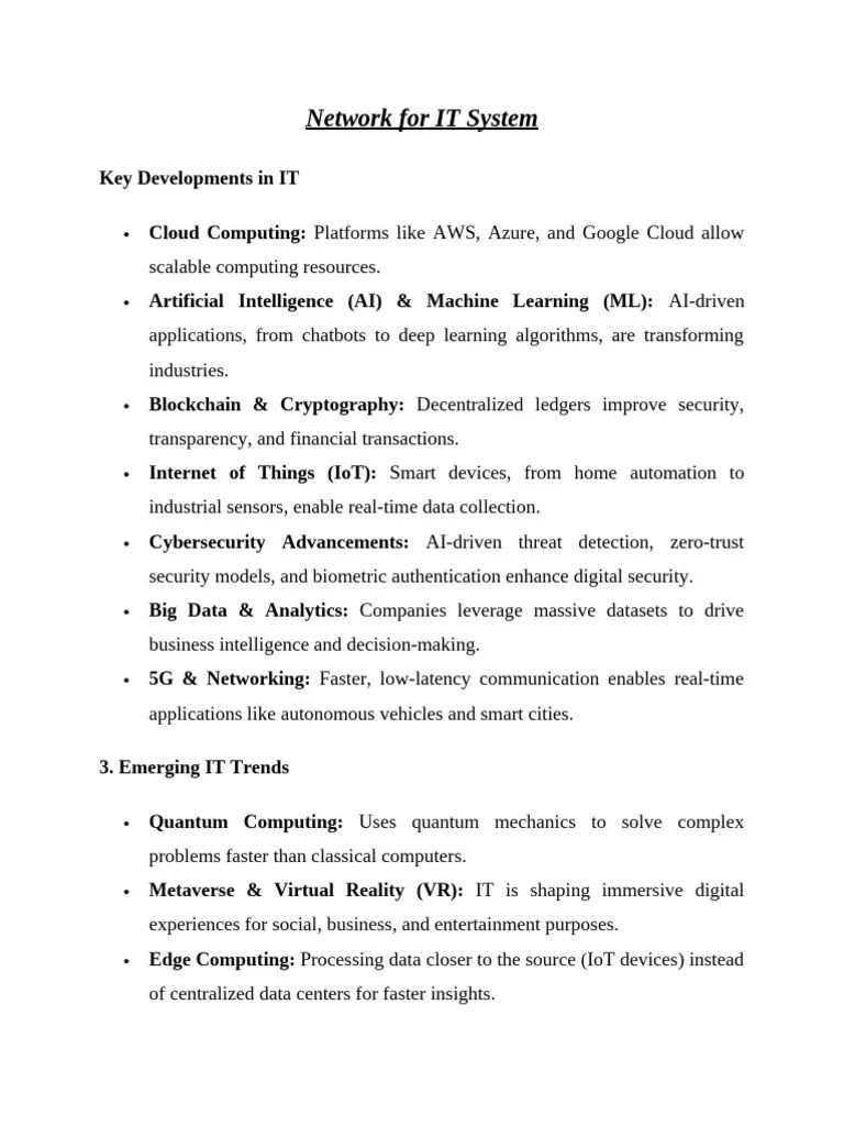 Network For Information Technology Part 3 Pdf