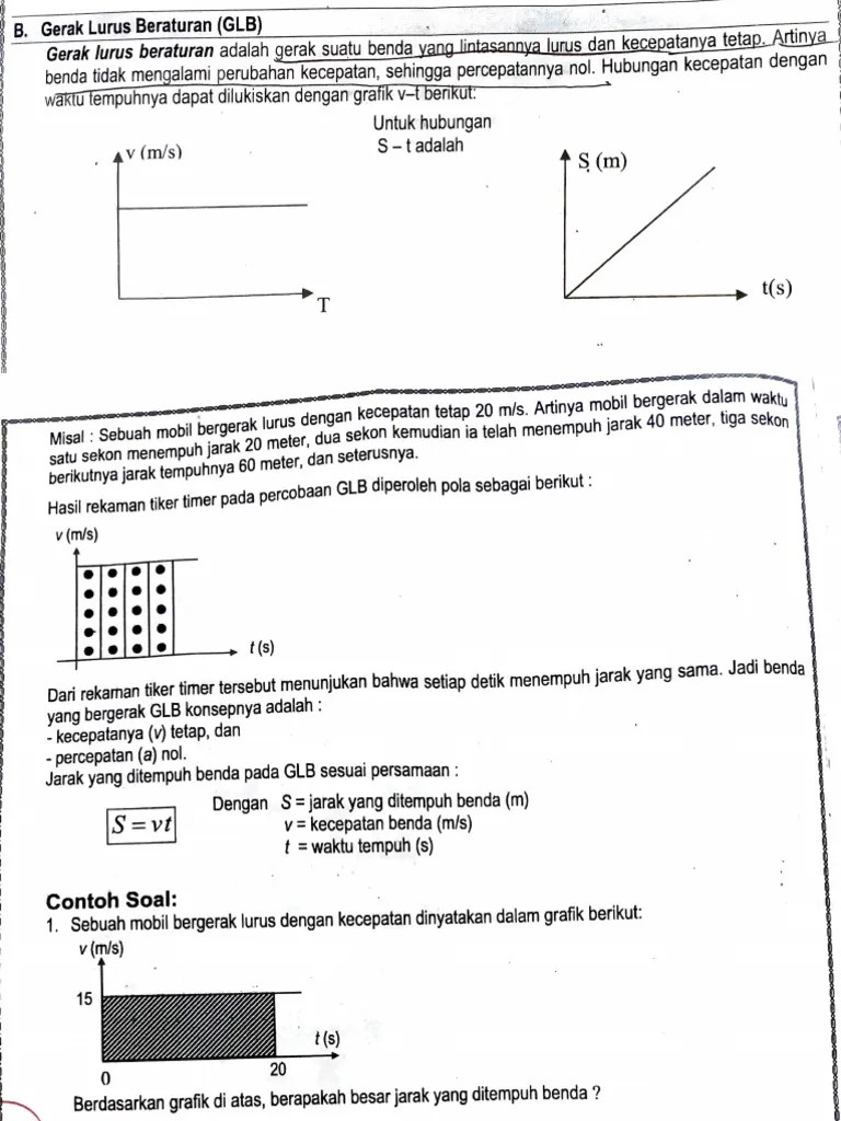 Glb Dan Glbb Konsep Dasar Gerak Pdf