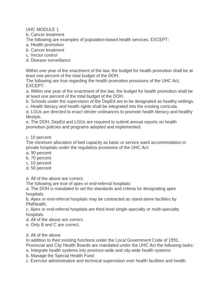 Uhc Module 1 Pdf Universal Health Care Primary Care