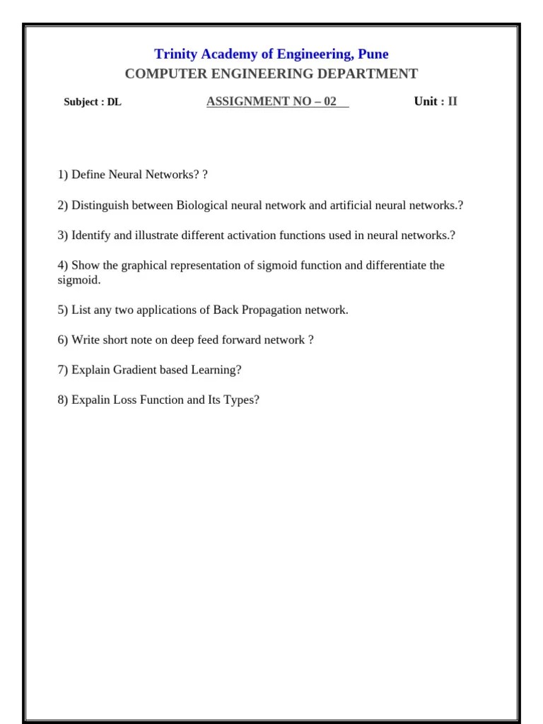 Dl Assignment 2 Pdf