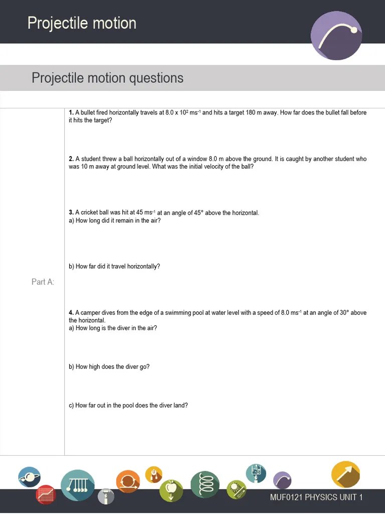 2 Angled Projectile Questions Pdf Mechanics Motion Physics