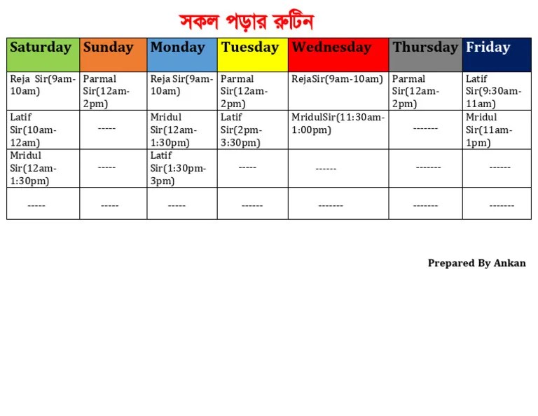 Routine Changed 01 Pdf