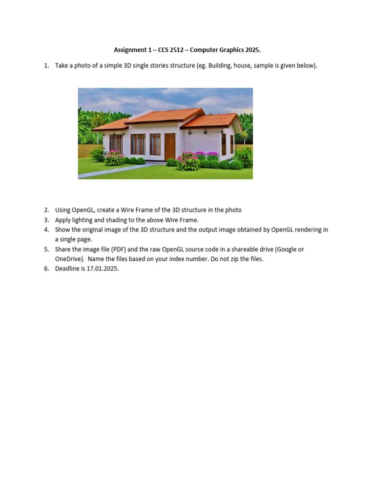 3d Structure Rendering Assignment Guide Pdf