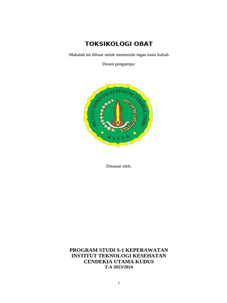 Makalah Toksikologi Obat Pdf