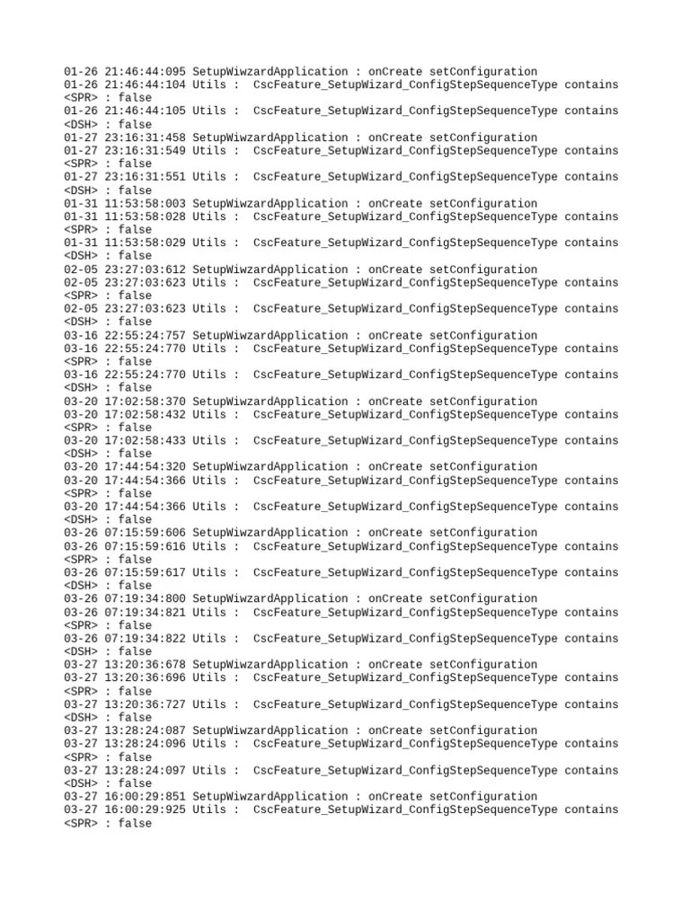 Setup Wizard Configuration Logs Pdf