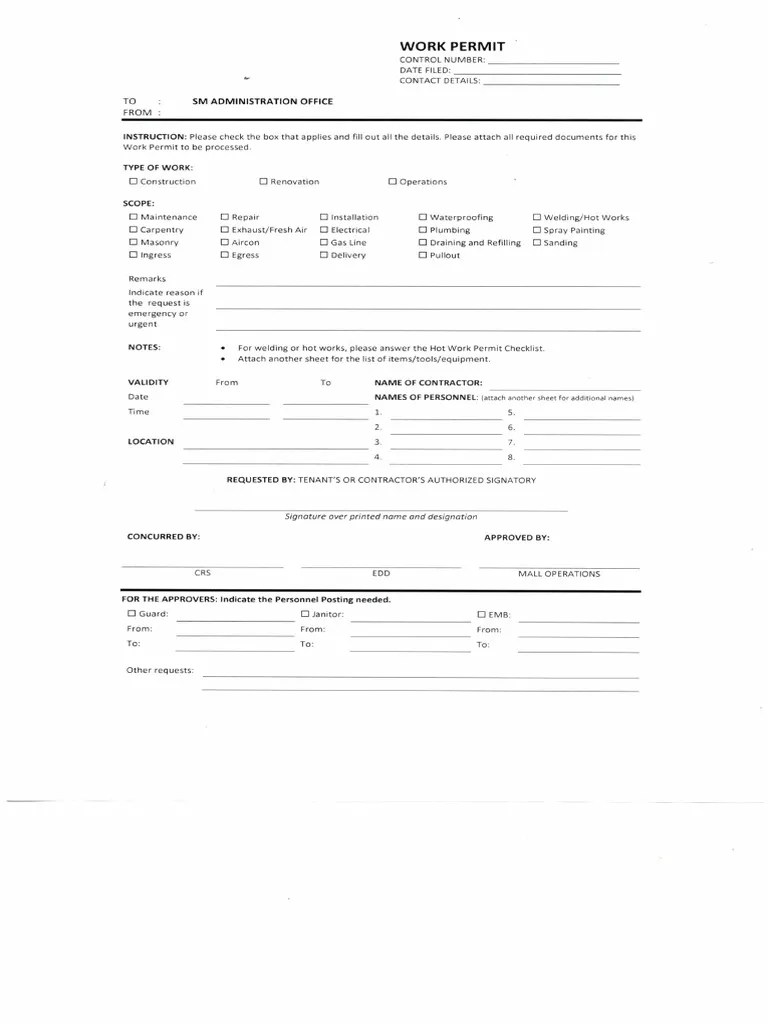 Work Permit New Form Pdf