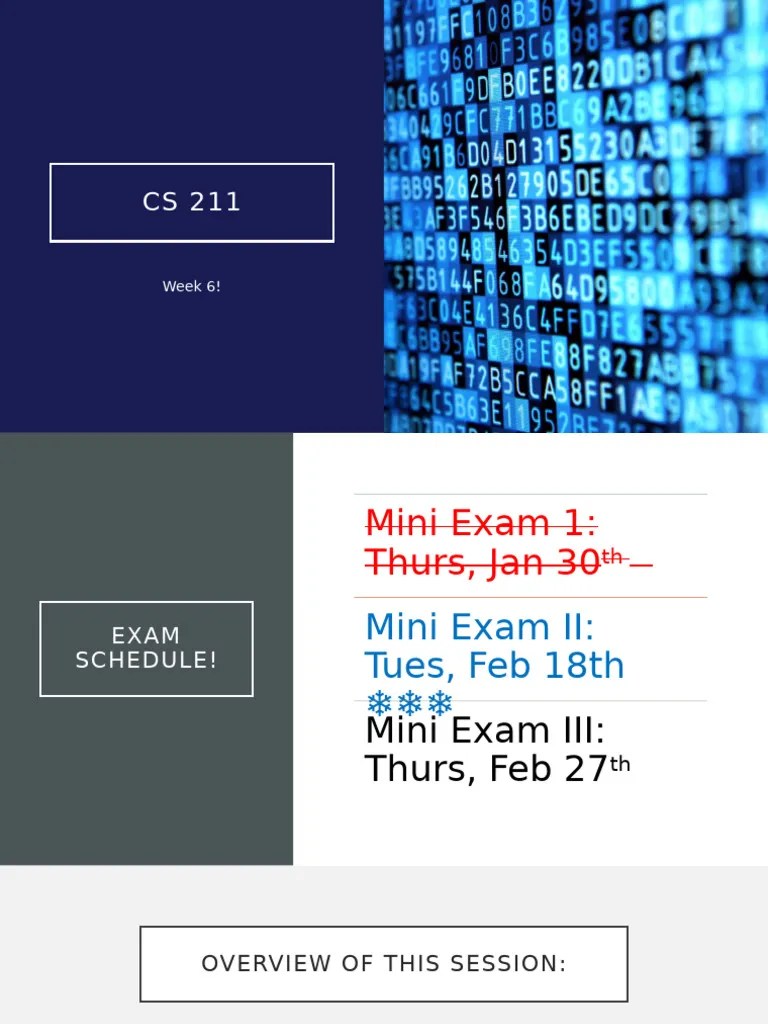 Cs211 Week6 Slides Pdf Mathematics Arithmetic