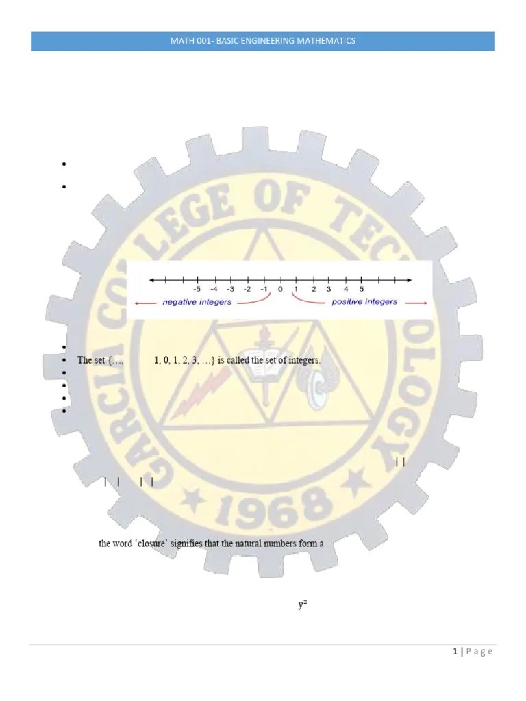 Math 001 Lecture 01 Pdf Factorization Division Mathematics