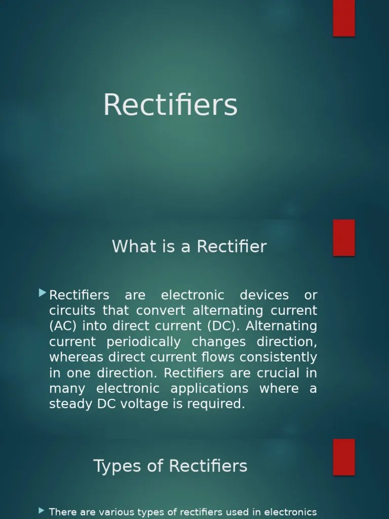 Rectifiers Pdf