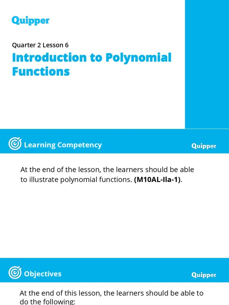 Introduction To Polynomial Function Pdf Polynomial Function