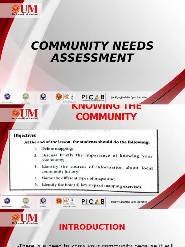 Community Needs Assessment Pdf Map Earth Sciences