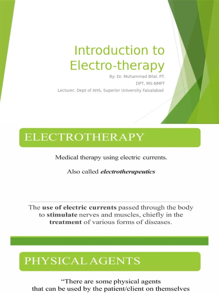Introduction To Electrotherapy Pdf