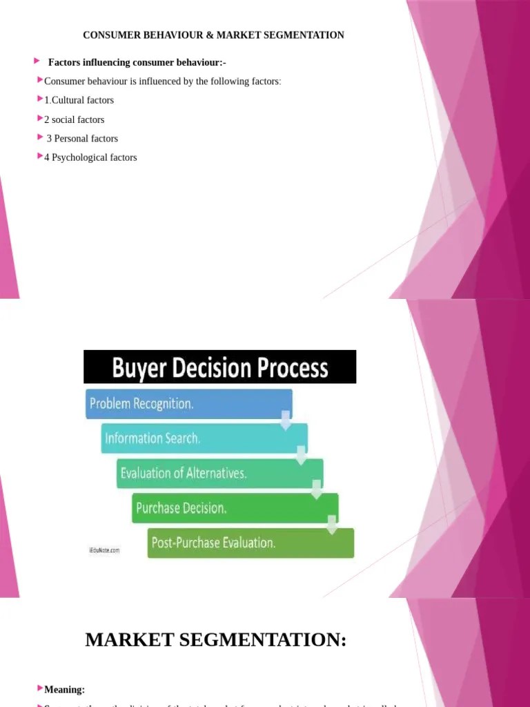 Consumer Behaviour Market Segmentation Pdf