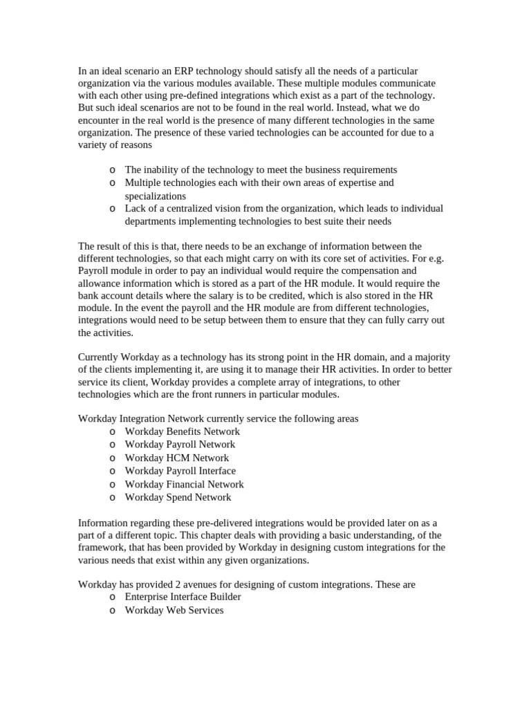 Workday Enterprise Integration Builder Pdf Web Service File