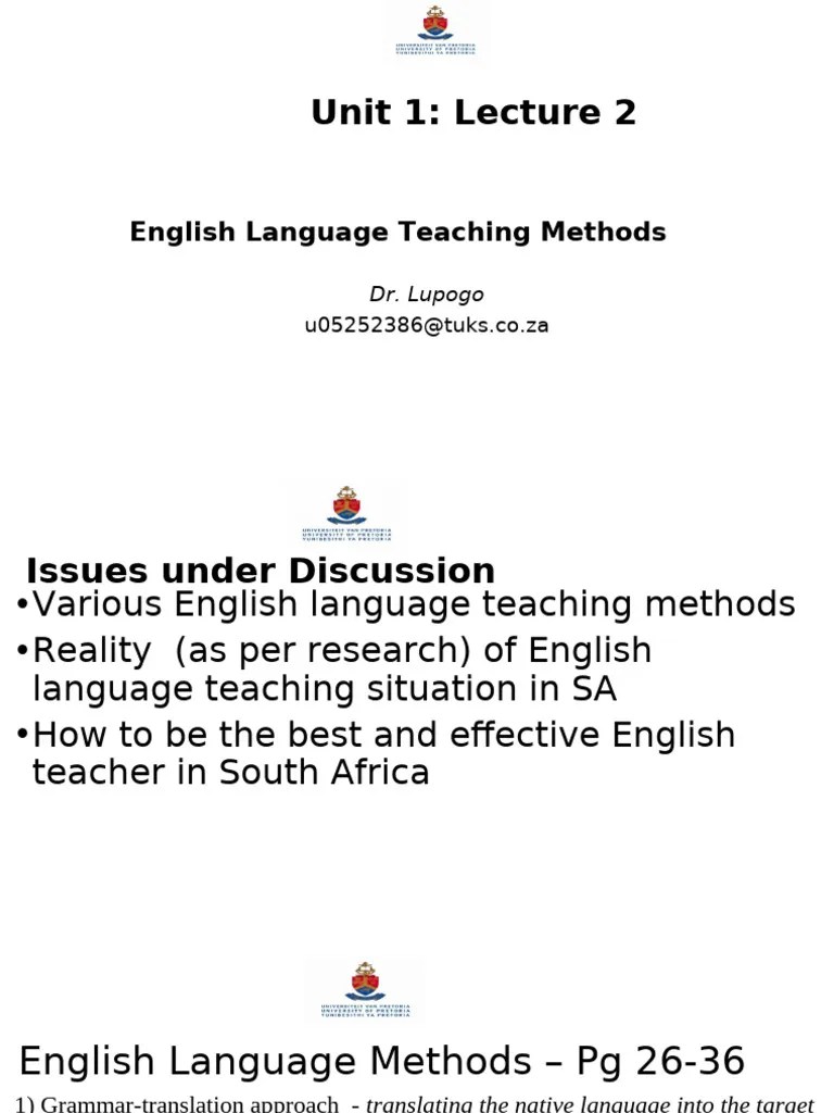 Effective English Teaching In South Africa Pdf Language Education