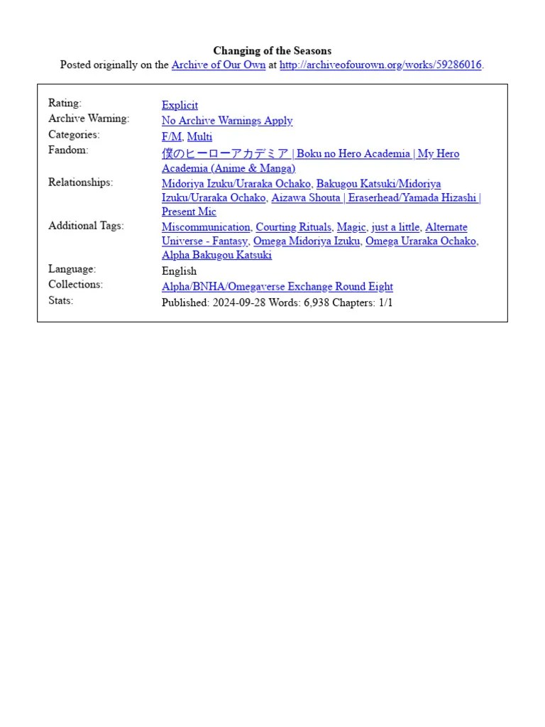 Changing Of The Seasons 2 Pdf