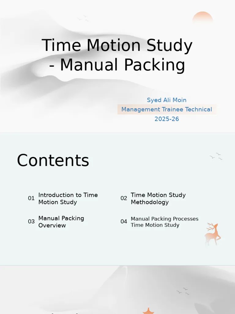 Time Motion Study Pdf