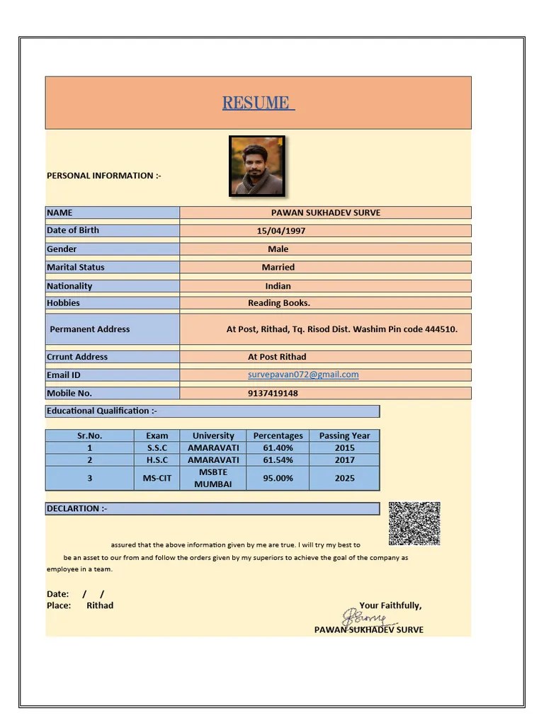 Resume Pdf Pawan Pdf