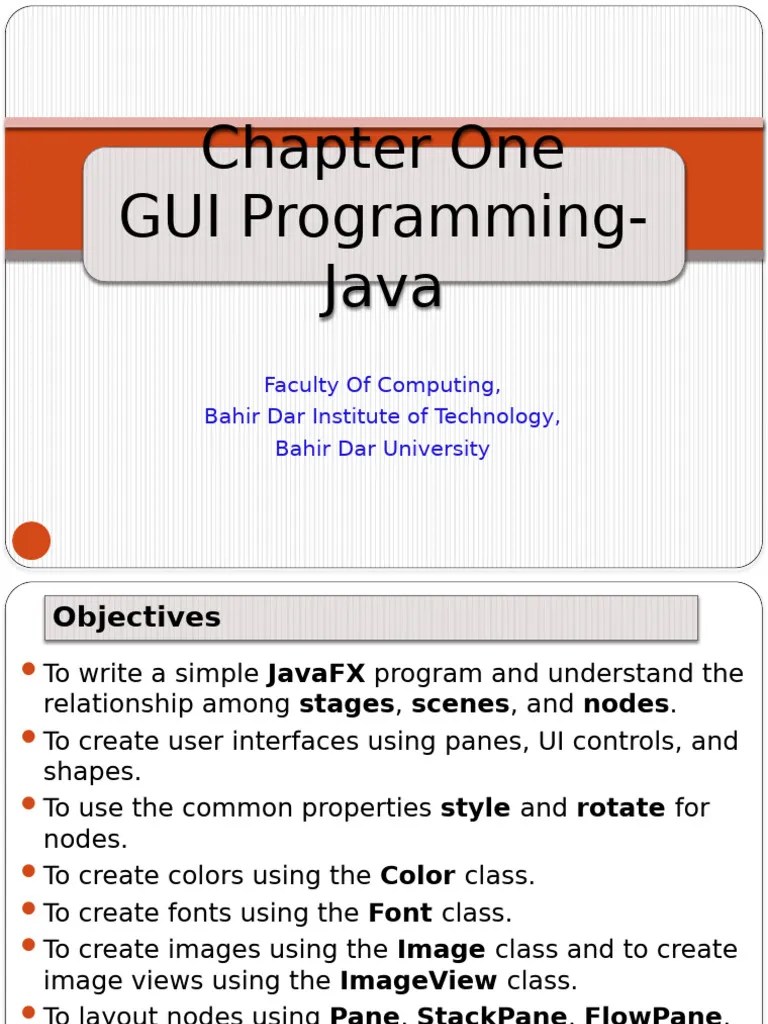 Gui Using Javafx Components Pdf Model View Controller Method