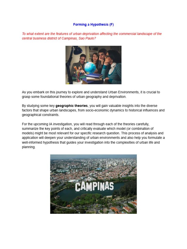 Forming A Hypothesis Sl F 2 Pdf