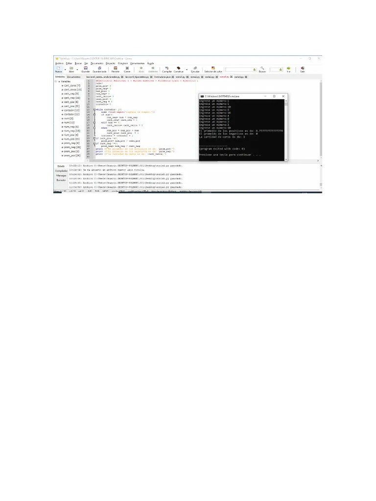Ejercicios Adicionales Bucle While Lenguaje Python Pdf