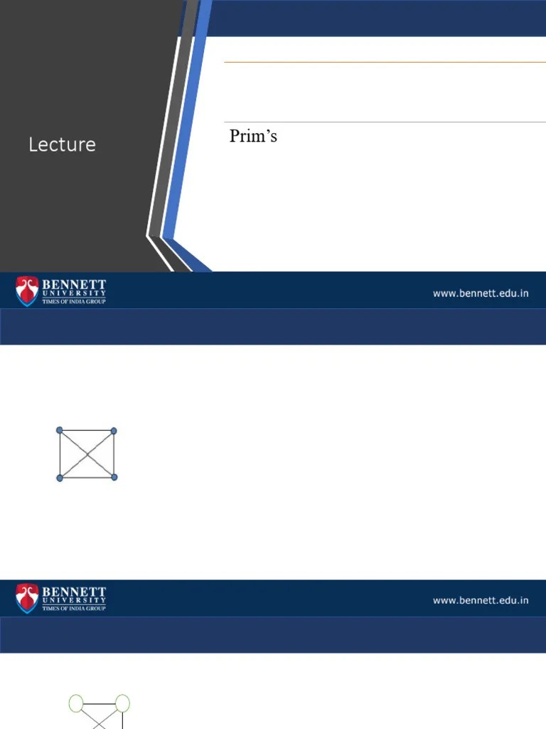 L10 Minimum Spanning Trees Prims Algorithm Pdf Applied Mathematics