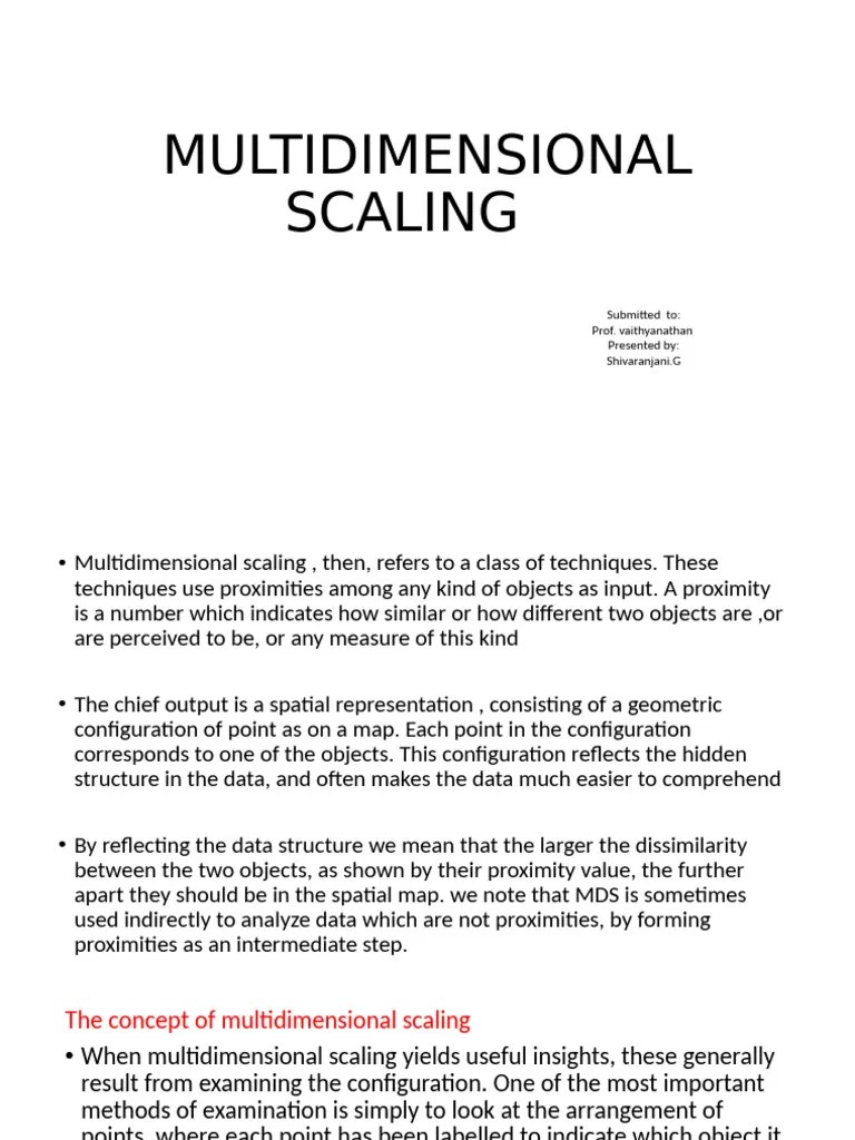 Multidimensional Scaling Pdf Data Applied Mathematics