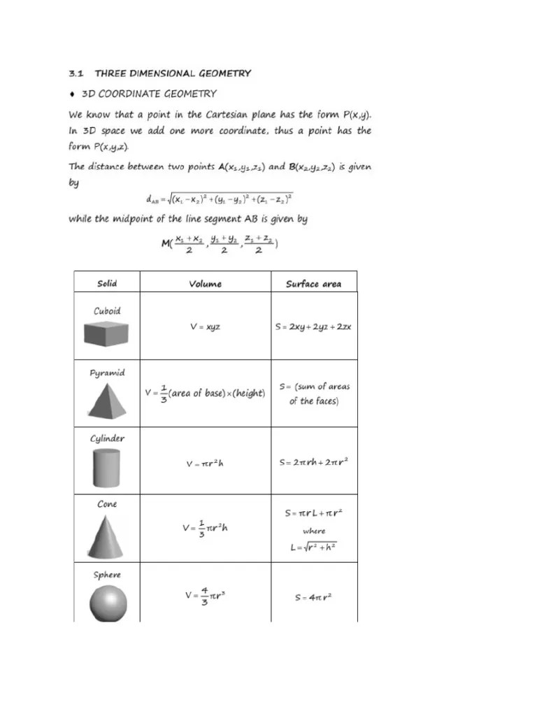 Geometry Triangles Trignometry Formulas Pdf