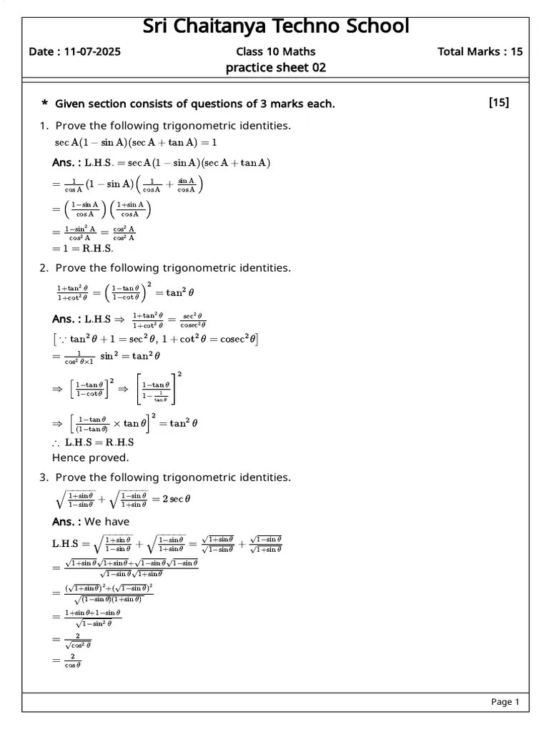Introduction To Trigonometry Part 02 Solution Pdf Trigonometry