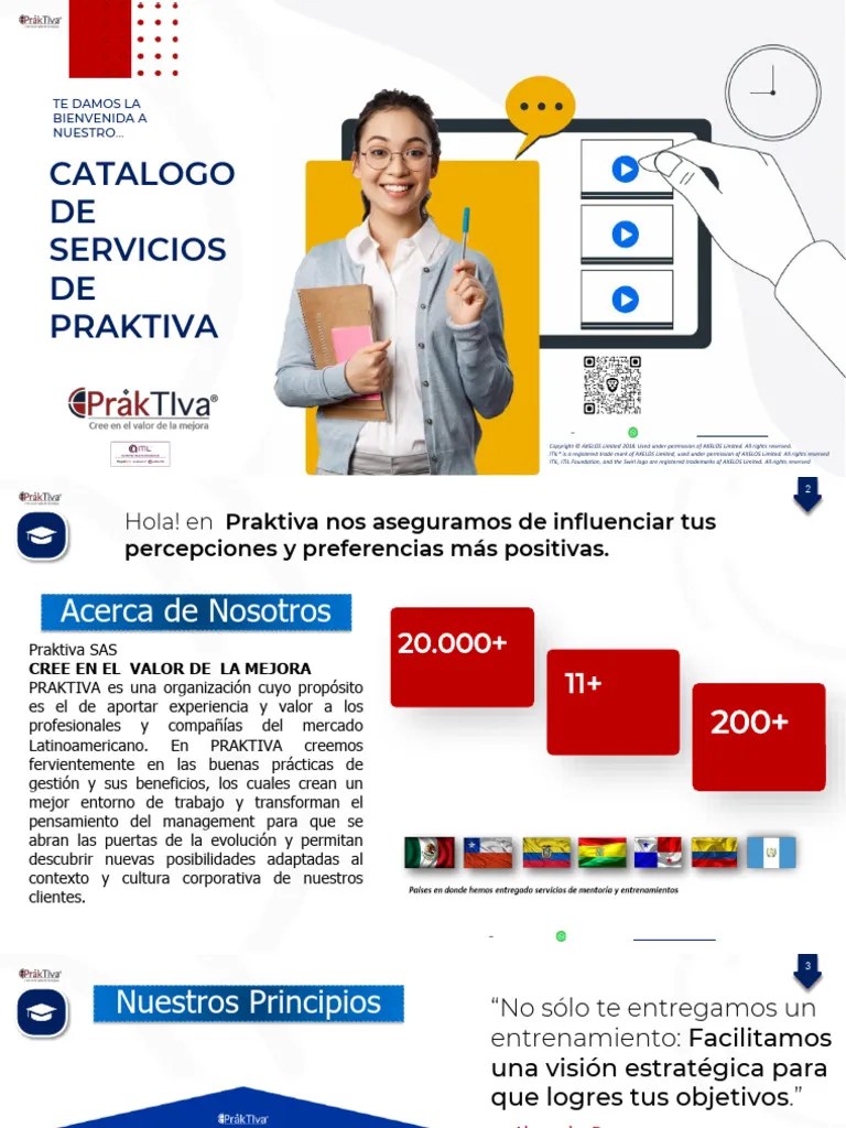 Catalogo De Servicios Praktiva 2025 Pdf Itil Inteligencia