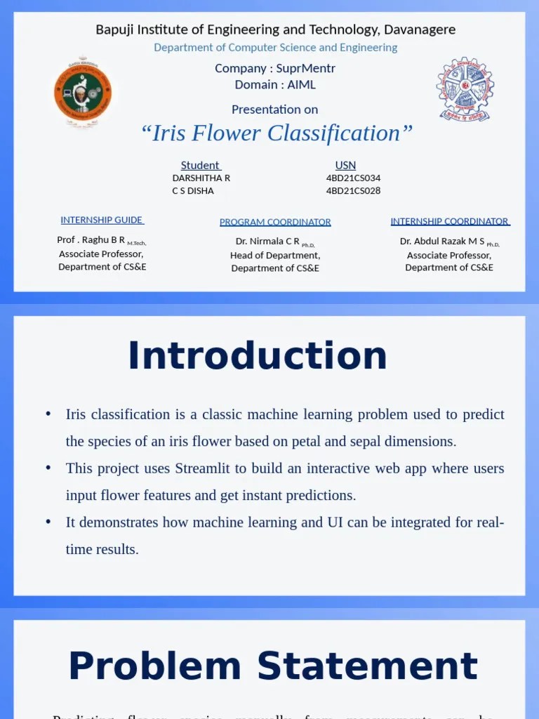 Iris Flower Classification Pdf Application Software Machine Learning