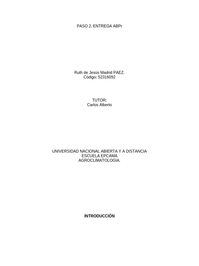 Paso 2 Entregas Abpr Pdf Agricultura Plaga Organismo