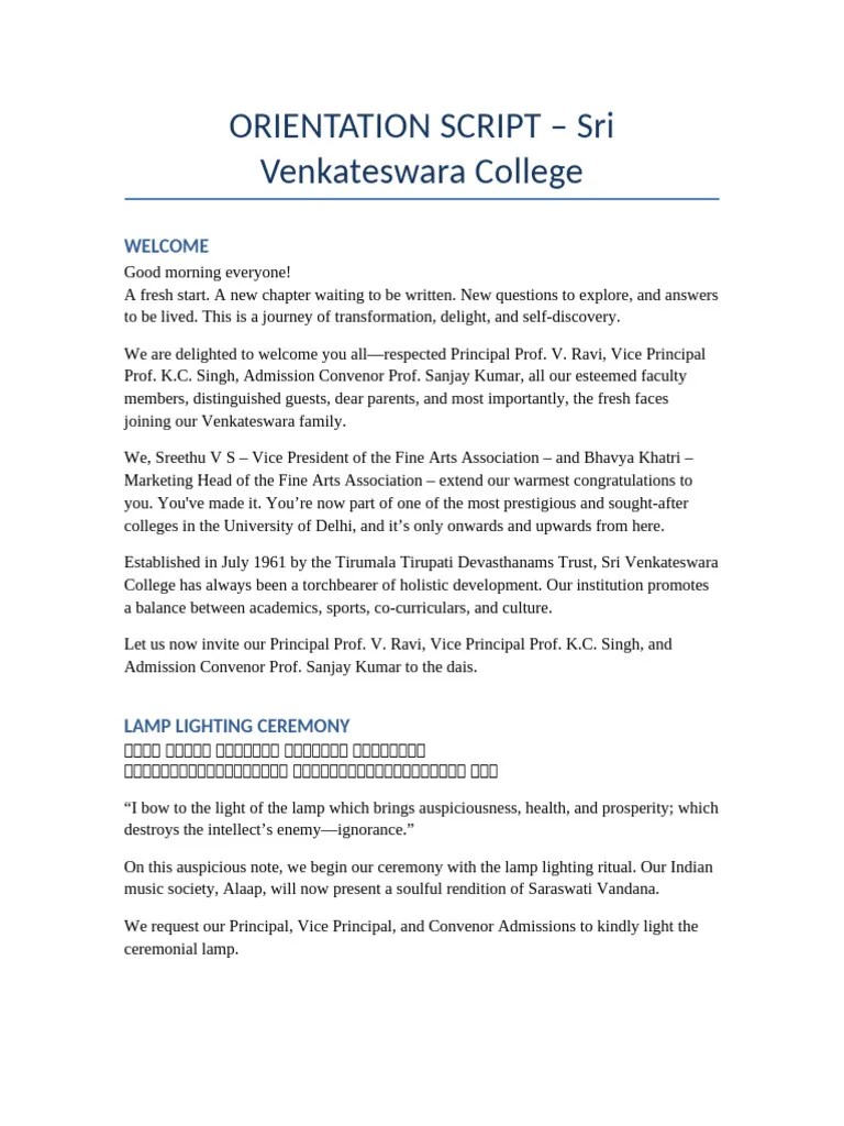 Orientation Script Svc Pdf