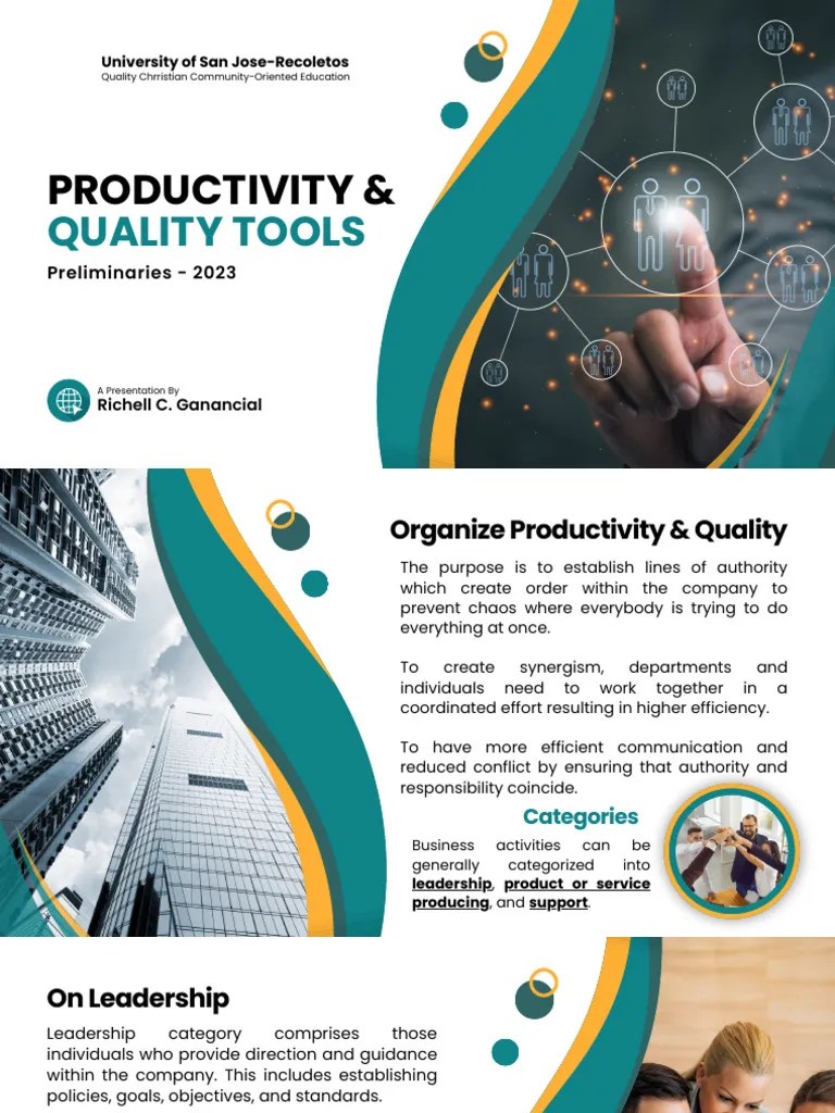 Productivity And Quality Management Tools Pdf Quality Business
