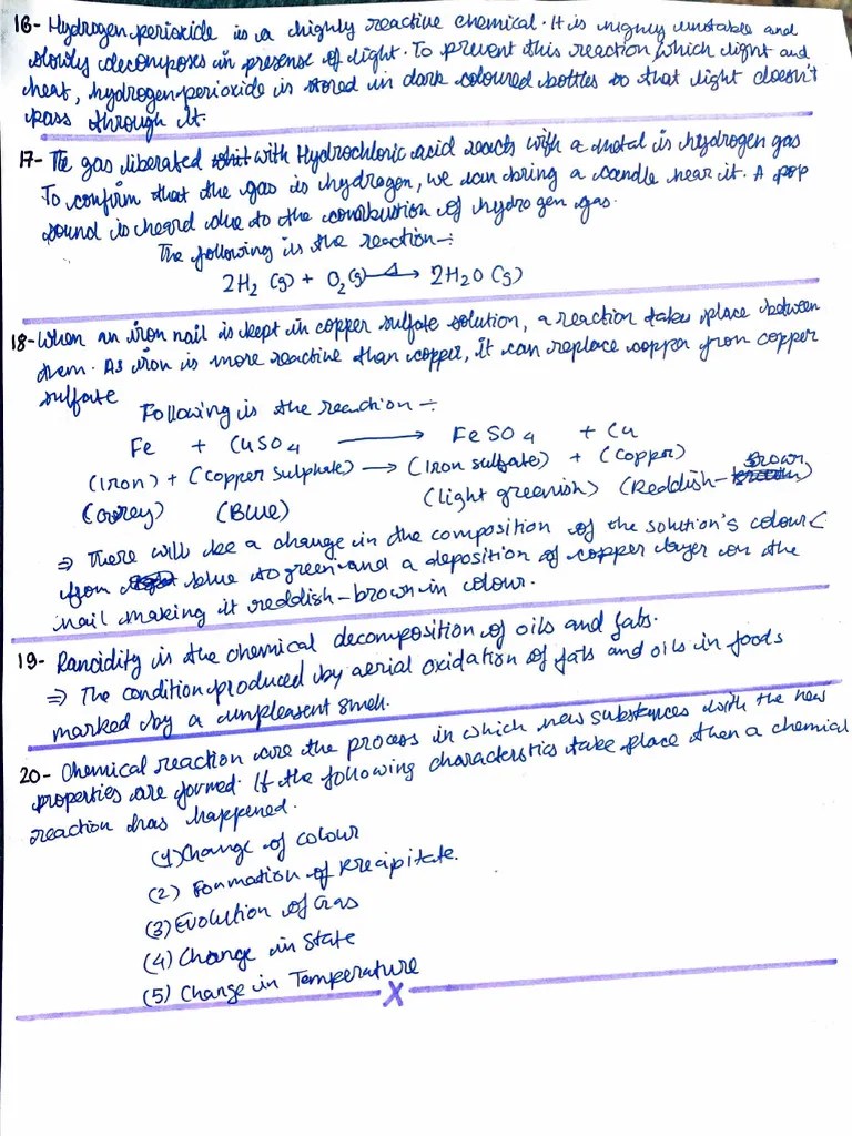 Chemistry Test Pdf