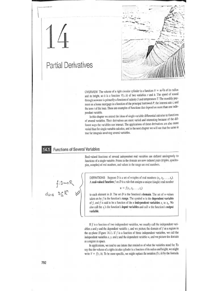 Introduction To Partial Derivatives Pdf