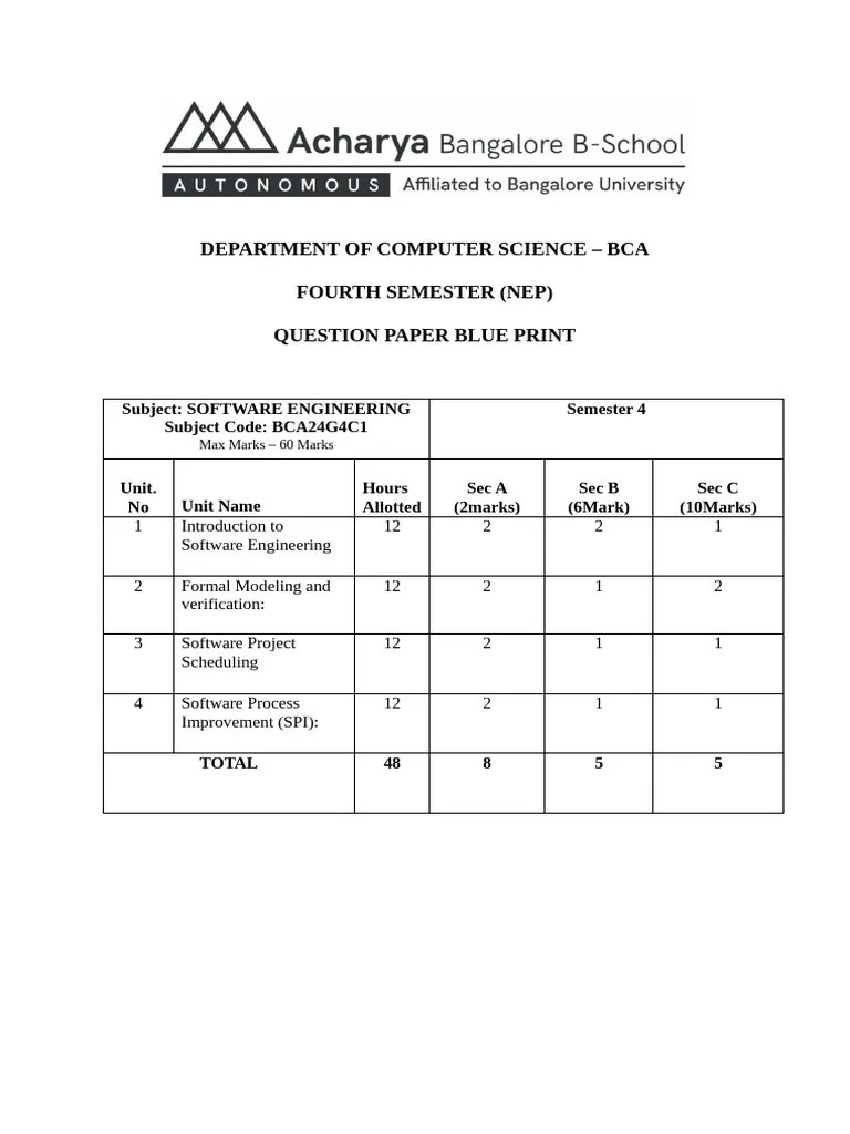 Bca 4 Sem Qp Blueprint Nep Pdf