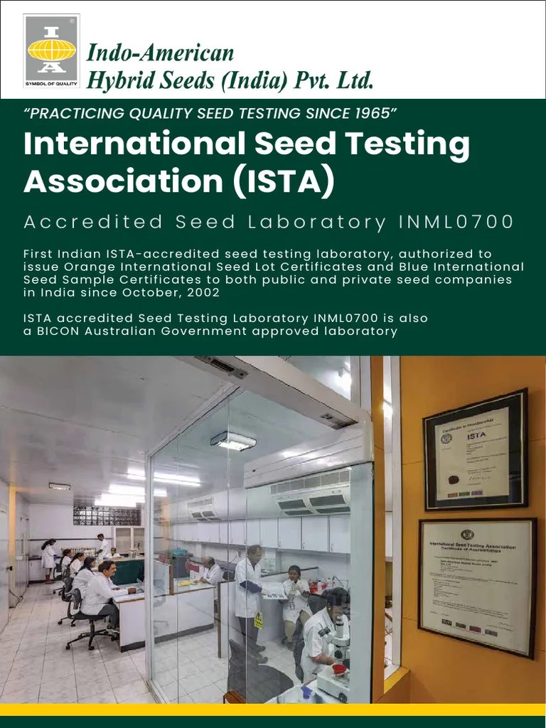 Ista Custom Seeds Testing Pdf Plants Microbiology
