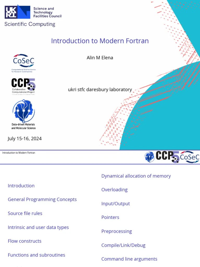 Introduction To Modern Fortran By Alina M Pdf Control Flow