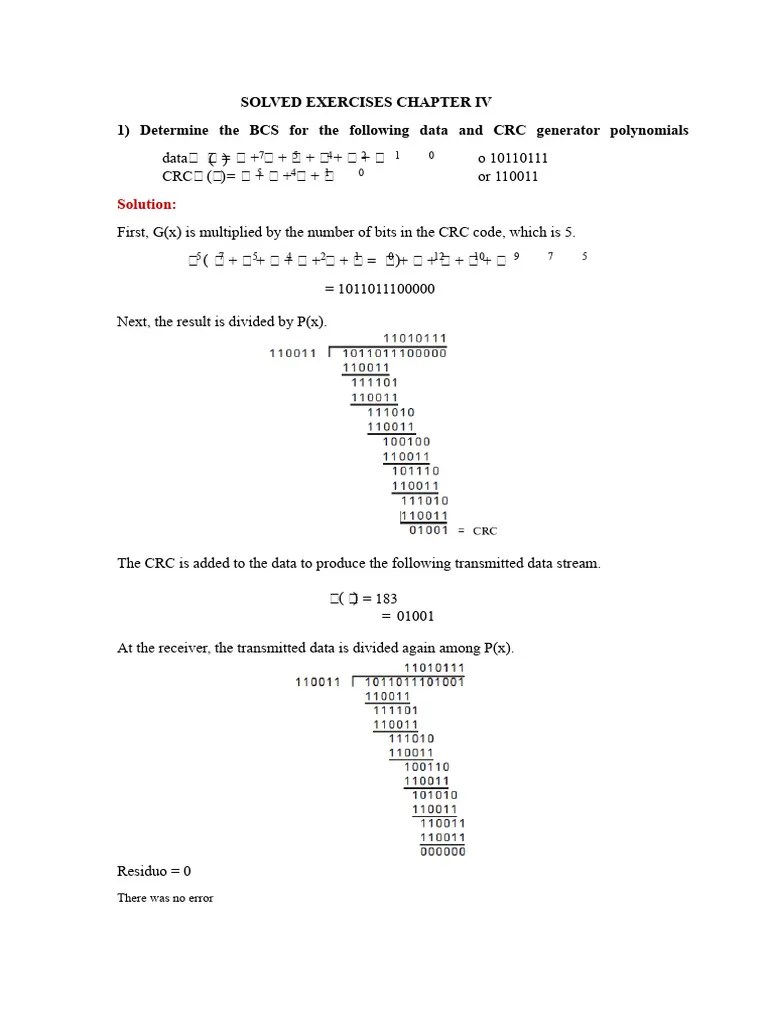 Solution Exercises Chapter Iv Pdf Computer Science Arithmetic