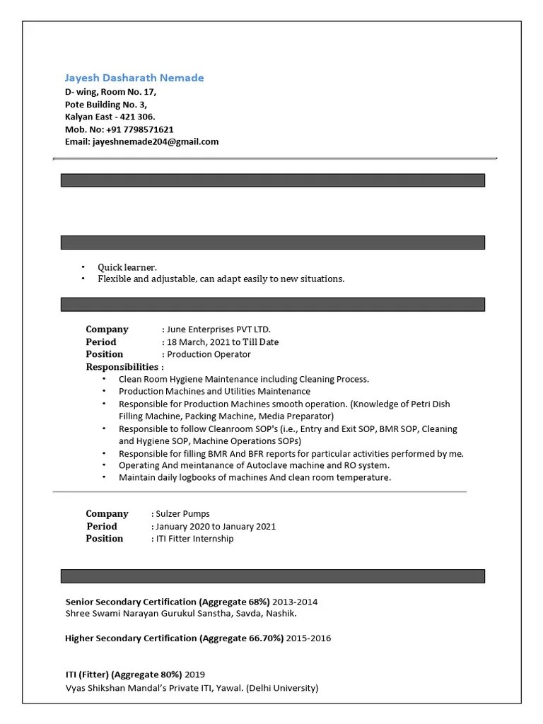Jayesh Nemade Cv 2 Updated Pdf