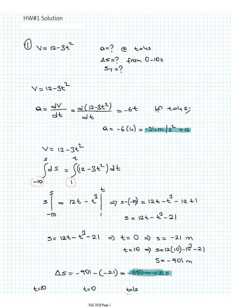 Hw 1 Solution Pdf