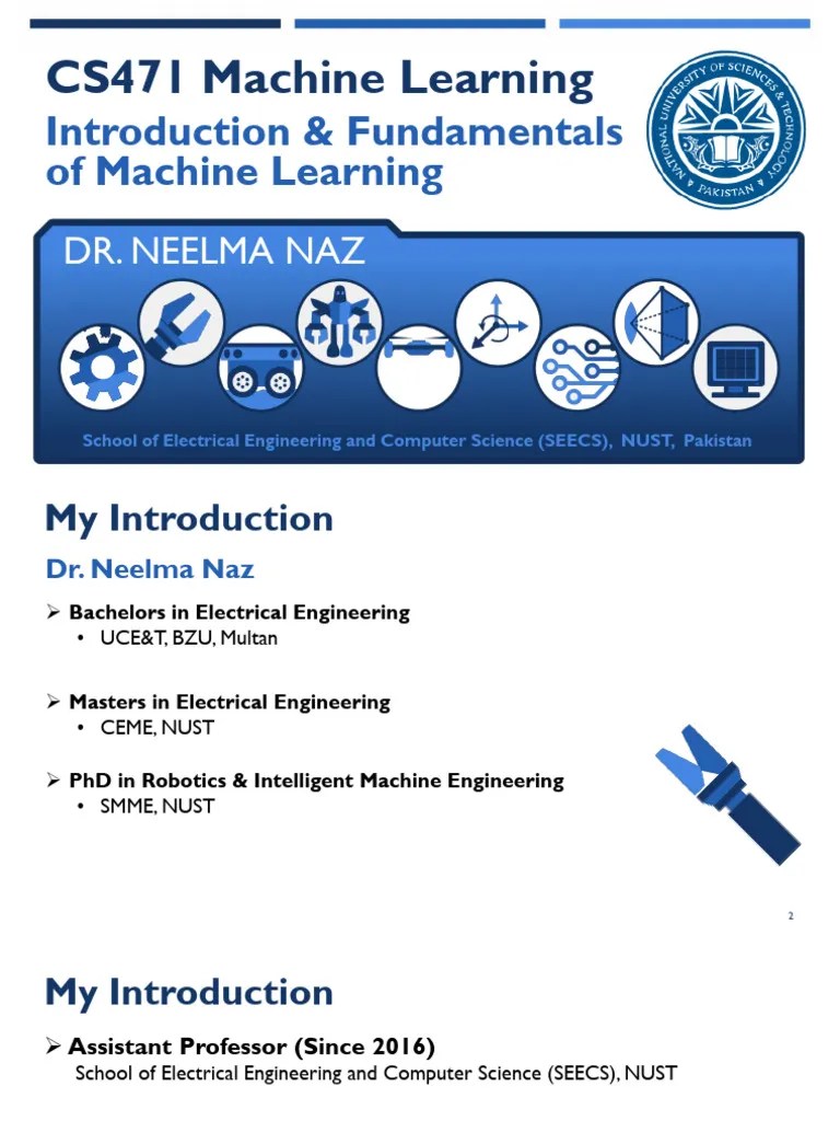 Cs471 Machine Learning Course Overview Pdf Machine Learning