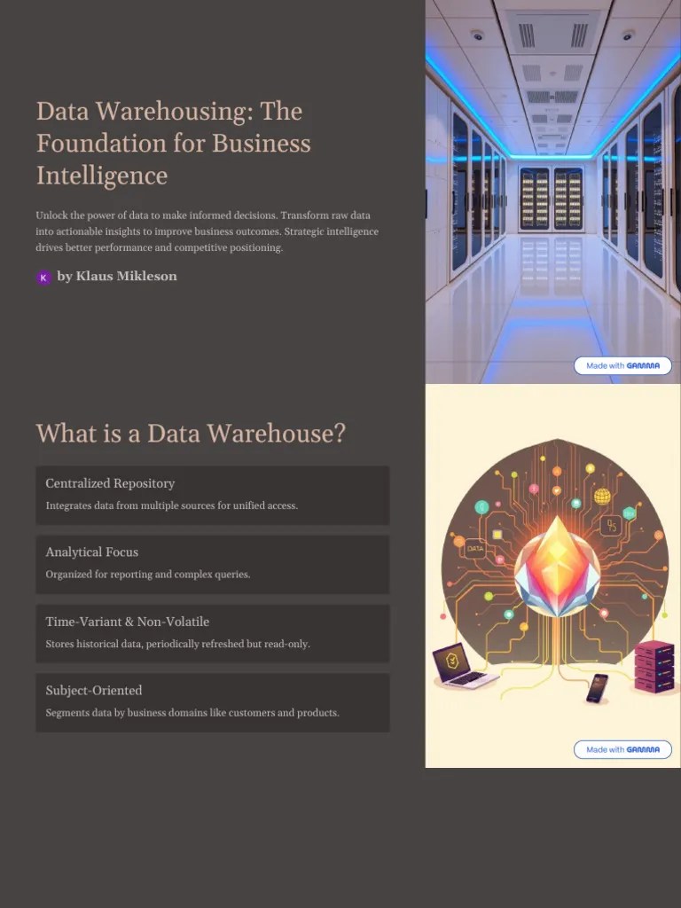 Data Warehousing The Foundation For Business Intelligence Pdf Data