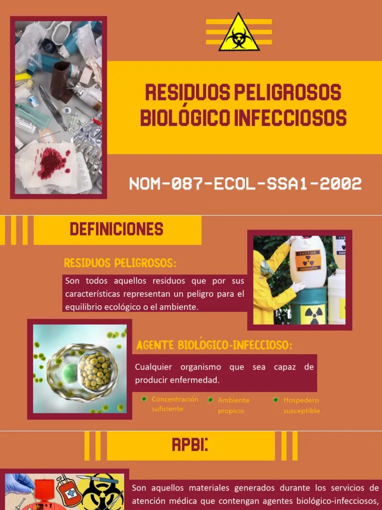 Nom 087 Ecol Ssa 2002 Manejo Del Rpbi Pdf Residuos Residuos