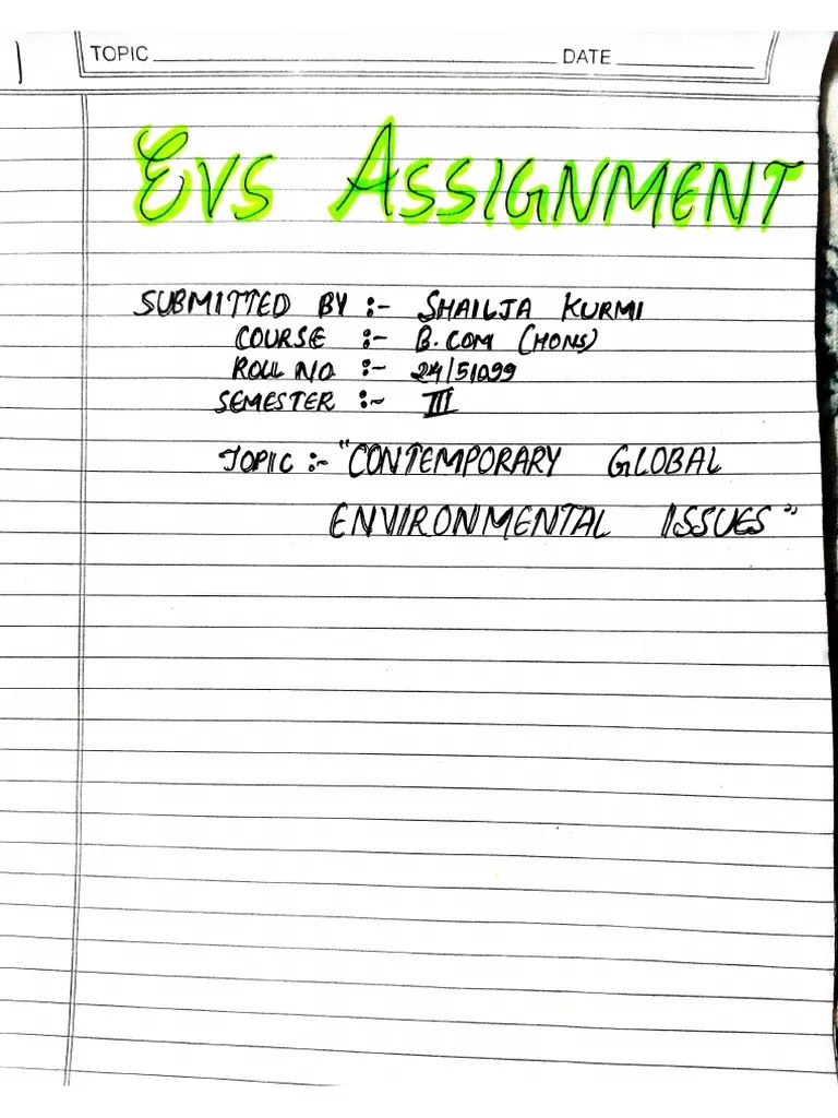 Assignment Evs Pdf