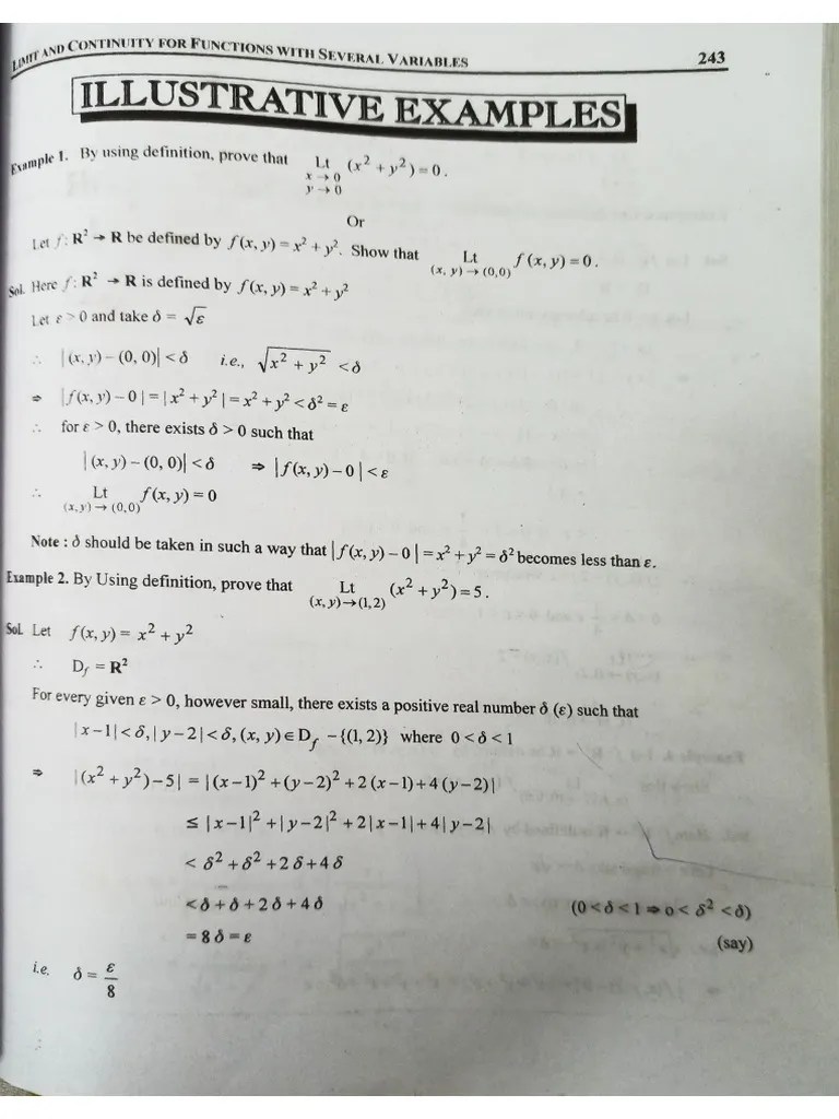 Limits Examples Exercise Pdf