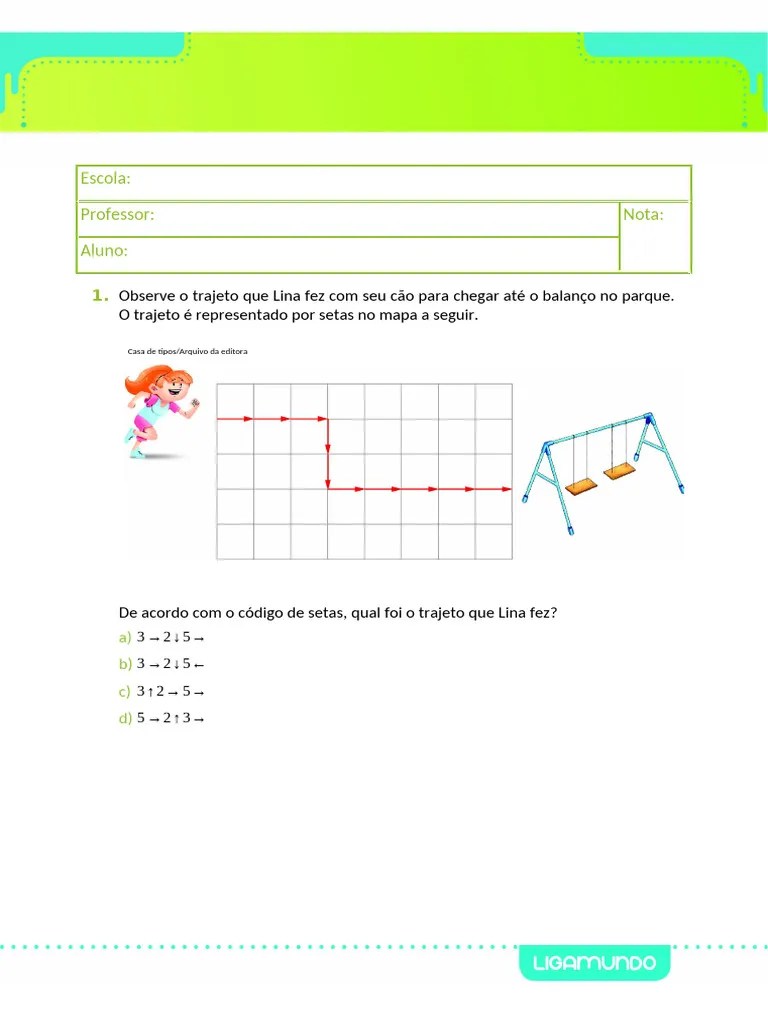 Matematica Avaliacao Ligamundo Matematica 2o Ano 4o Bimestre